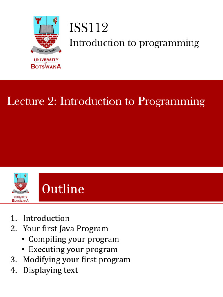 Lecture 2 2024 | PDF | Java Virtual Machine | Computer Program
