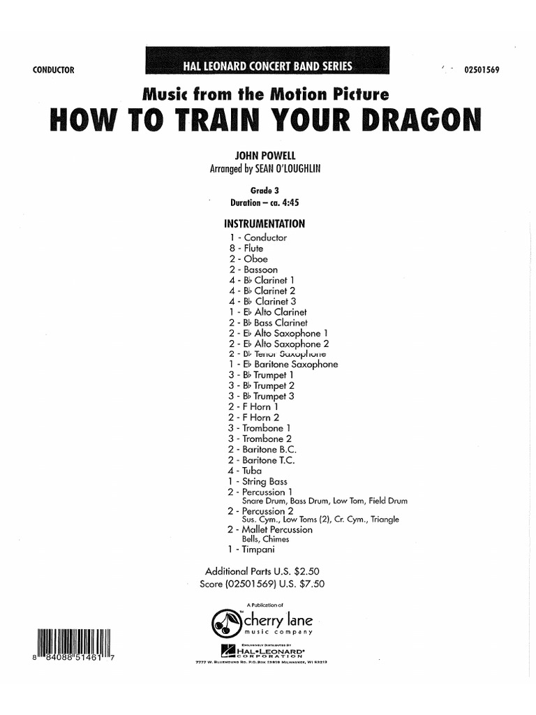 Score - How To Train Your Dragon | PDF