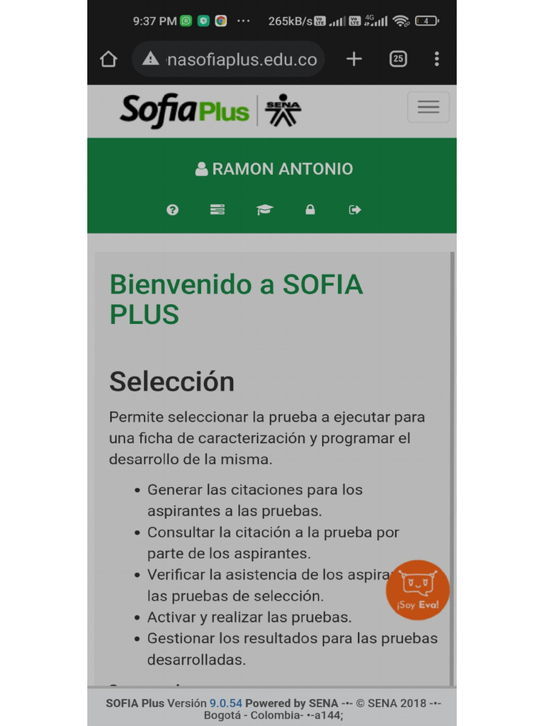 Captura Sofía Plus | PDF