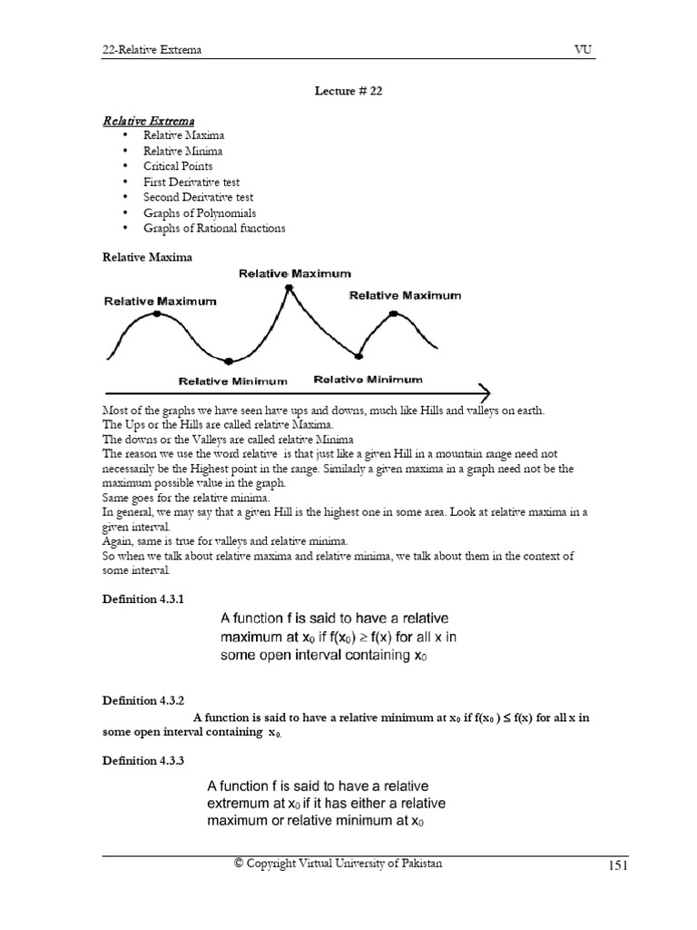 Lecture 22 | PDF | Mathematical Analysis | Mathematical Relations