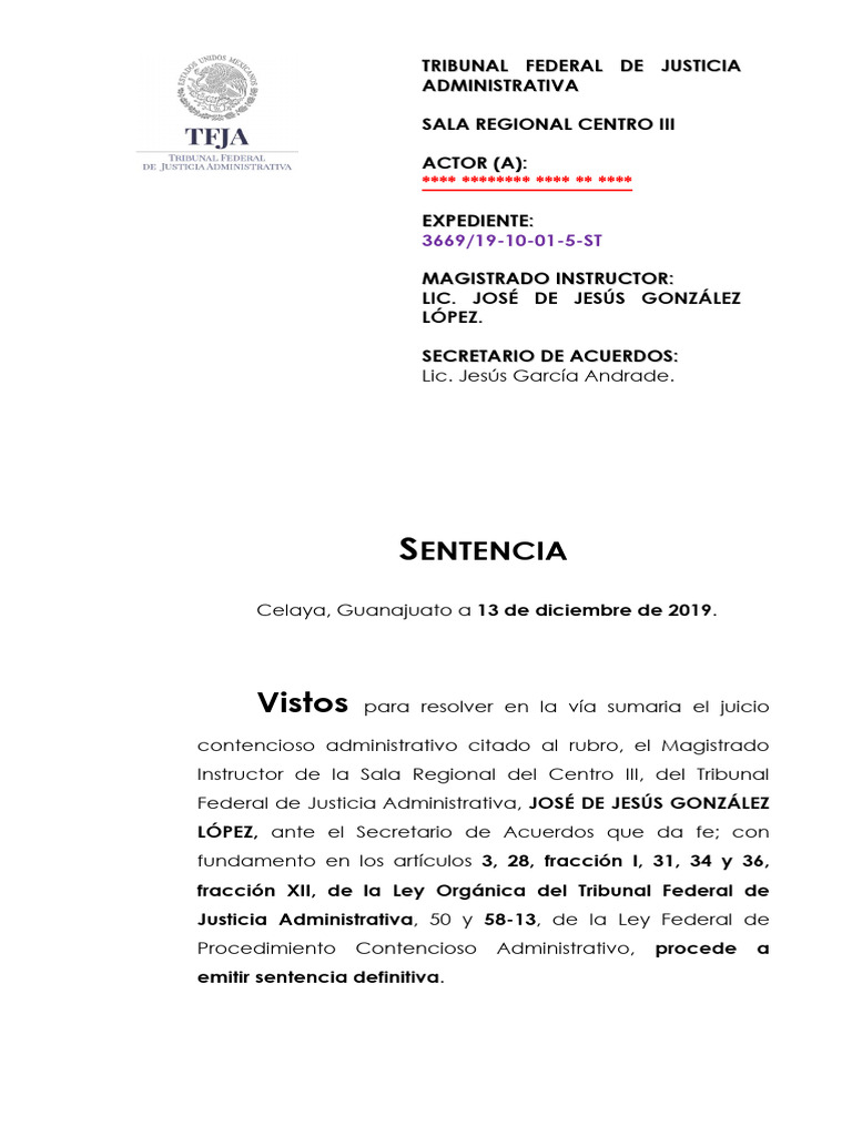 Sentencia sobre Multas de Autotransporte | PDF | Caso de ley | Demanda judicial