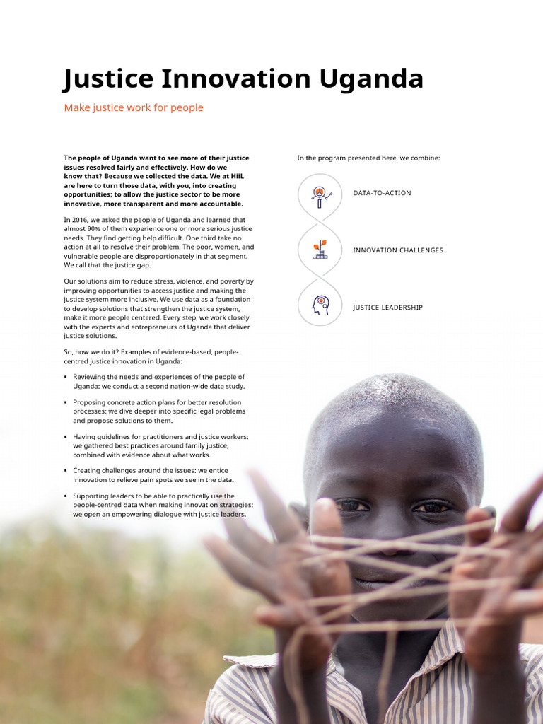 HiiL SIDA Justice Innovation Program Uganda | PDF | Innovation | Uganda