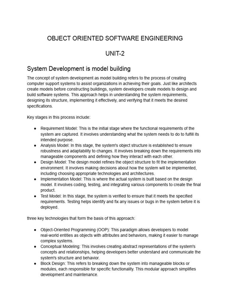 Oose Unit 2 | PDF | Use Case | Conceptual Model