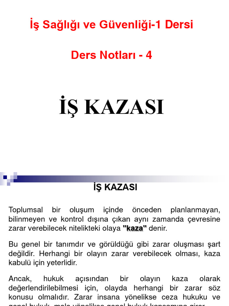 04 - İş Kazası (YENİ) | PDF