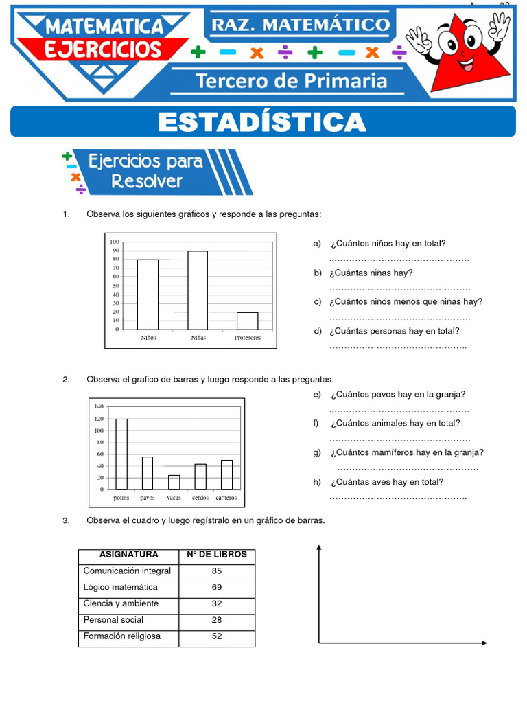 Ejercicios de Estadística para Primaria | PDF