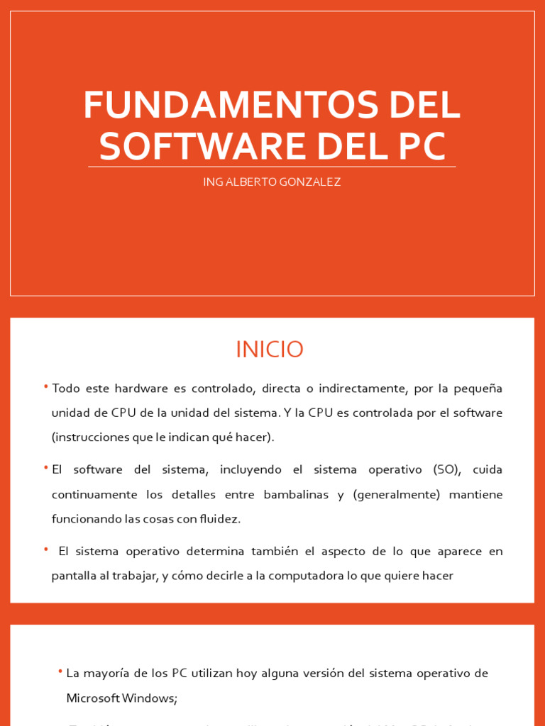 Fundamentos Del Software Del PC | PDF | Red de computadoras | Software de la aplicacion