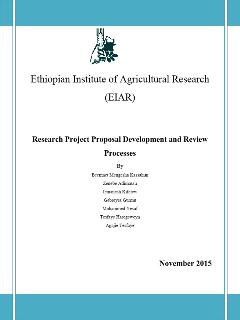EIAR Research Proposal Development Guide | PDF | Agriculture | Evaluation