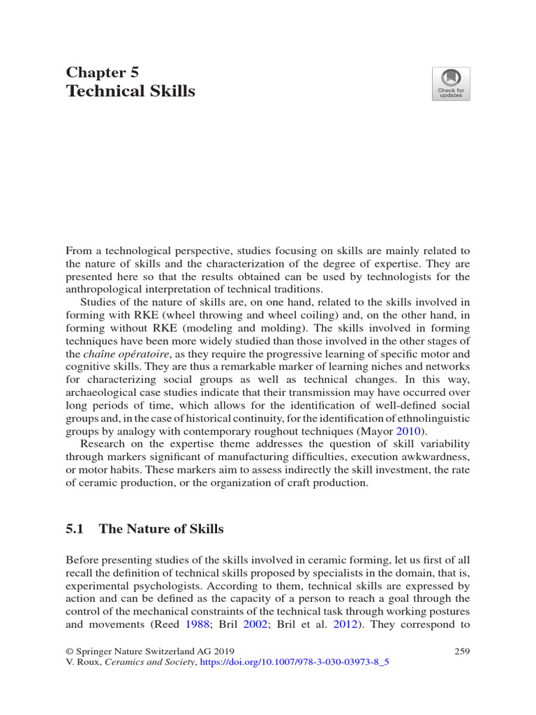 Roux, V. (2019). CAPITULO 5 Technical Skills | PDF | Coefficient Of Variation