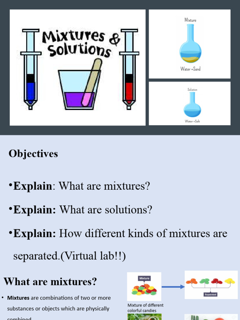 Mixtures and Solutions | PDF