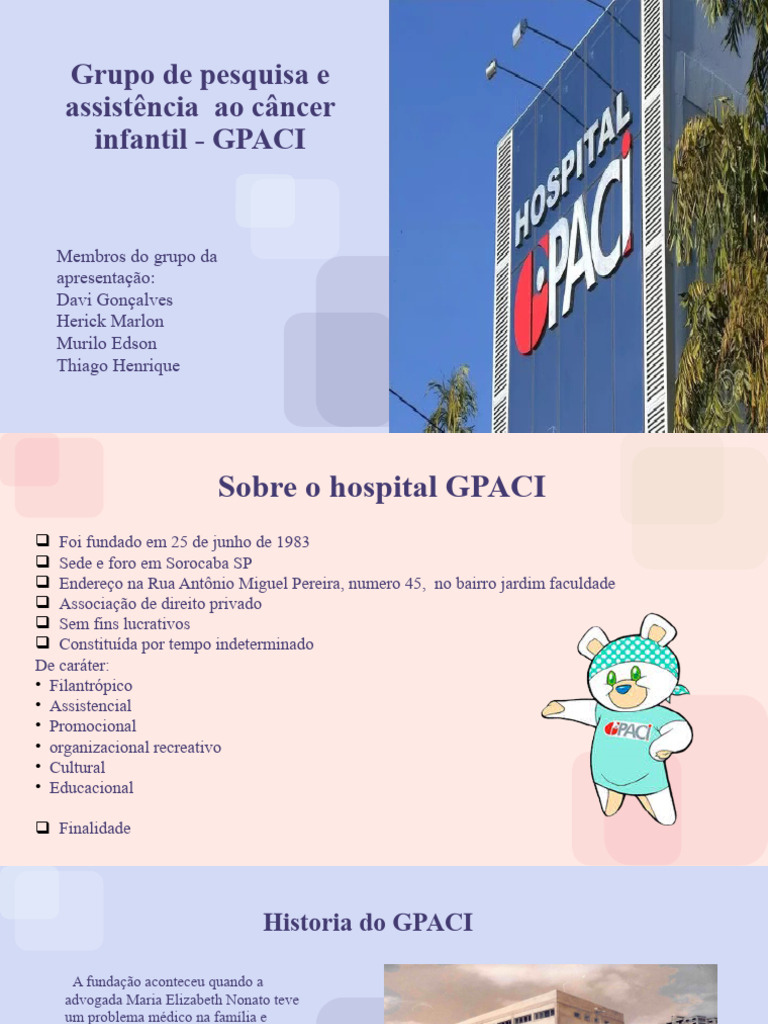 GPACI: Apoio ao Câncer Infantil em SP | PDF | Câncer | Linfoma