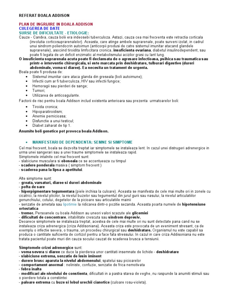 Referat Boala Addison | PDF