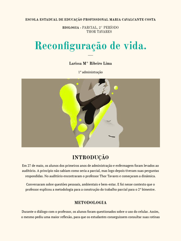 Trabalho Escolar | PDF | Autoajuda | Bem-estar