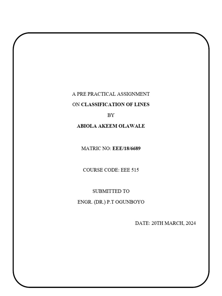 Classification of Power Lines | PDF | Electric Power Transmission ...