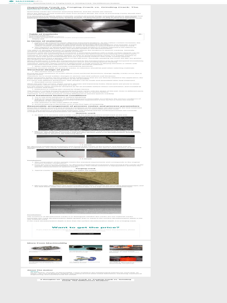 Quenching Crack vs. Forging Crack vs. Grinding Crack_ The Differences ...