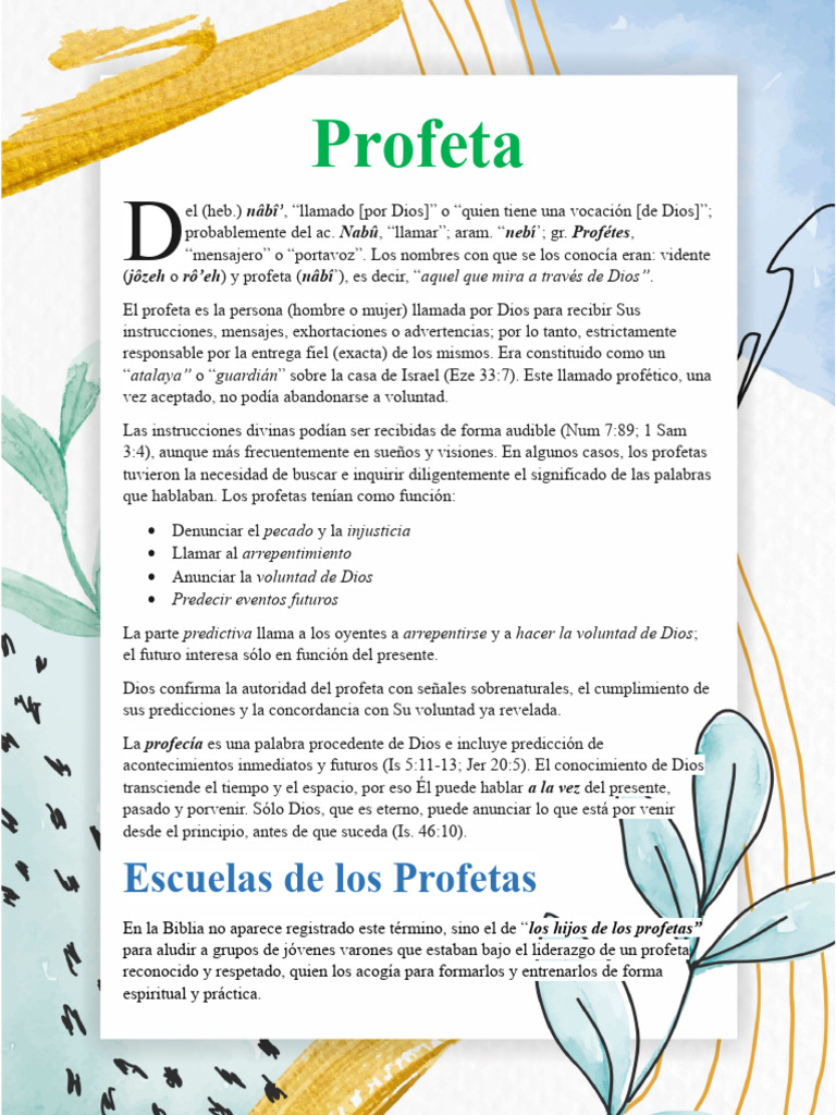 Profeta | PDF | Profeta | Profecía