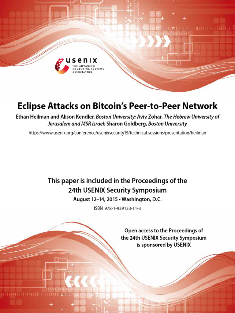 Eclipse Attacks Pdf Cryptocurrency Ip Address