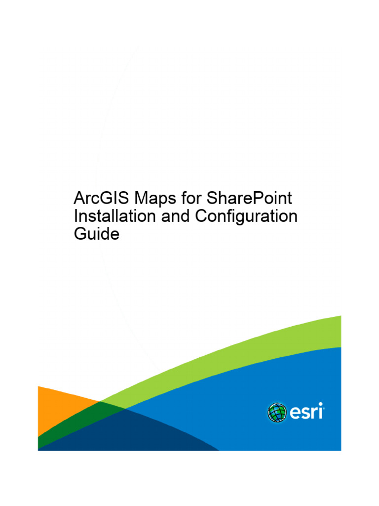 Arcgis Maps For Sharepoint Installation Guide | PDF | Share Point | Arc Gis