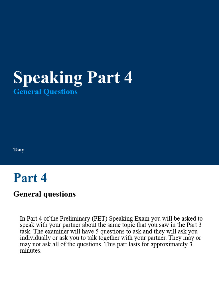 B1 Speaking PART 4 | PDF
