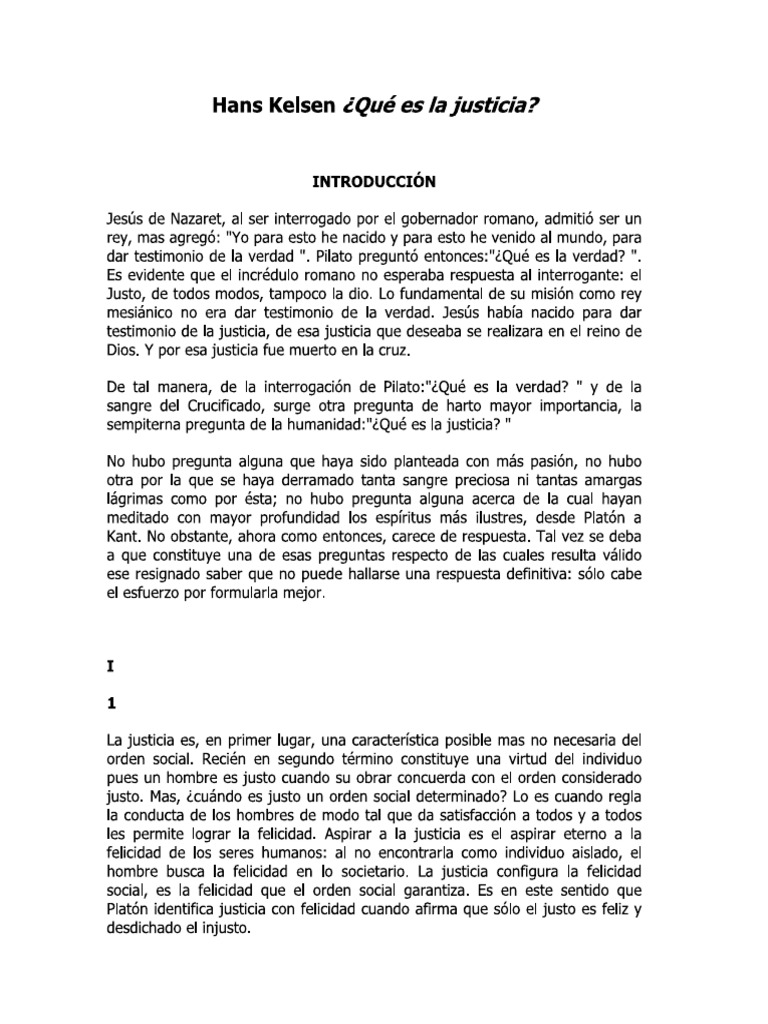 La Justicia de Hans Kelsen | PDF
