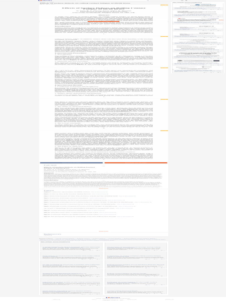 Effects of surface defects on rolling contact fatigue of 60_40 brass ...