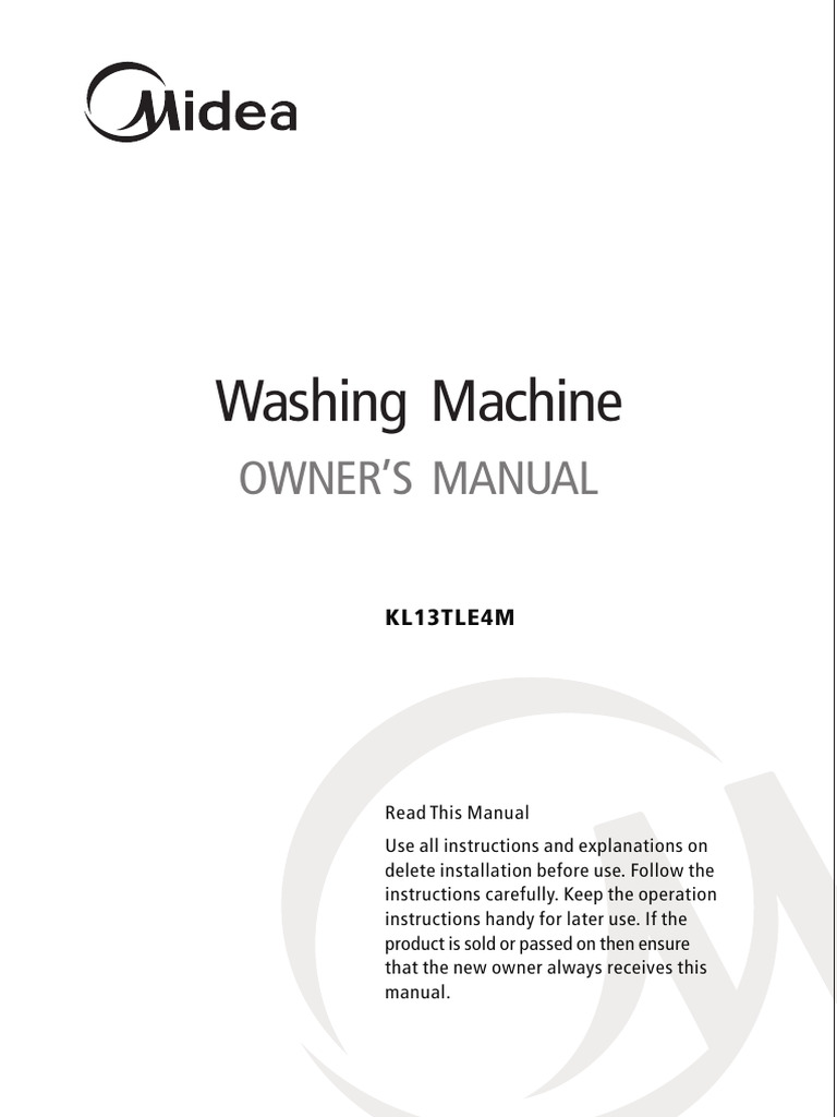 Top Loader Washing Machine Manual | PDF | Washing Machine | Tap (Valve)