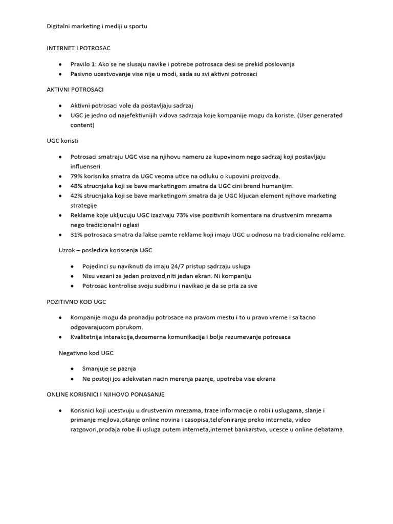 Skripta KLK 1 Marketing | PDF