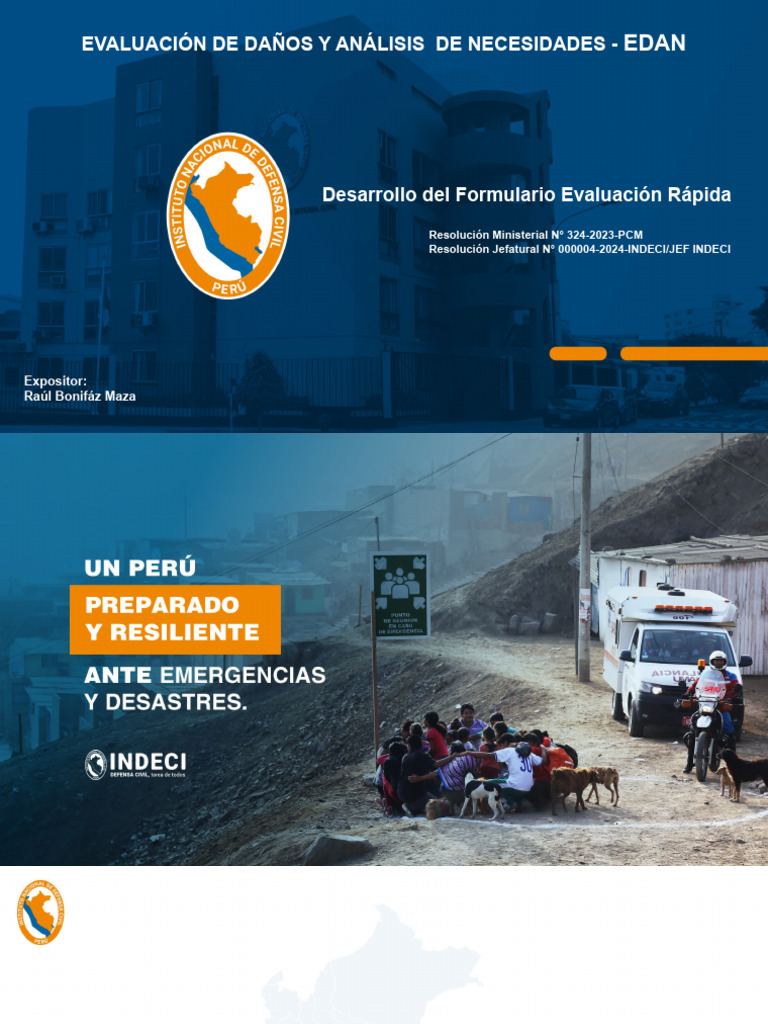 RAUL 31ENE2024 Expo Form Evaluación Rápida EDAN 2024 Por RBM | PDF | Inundar | Documento de ...