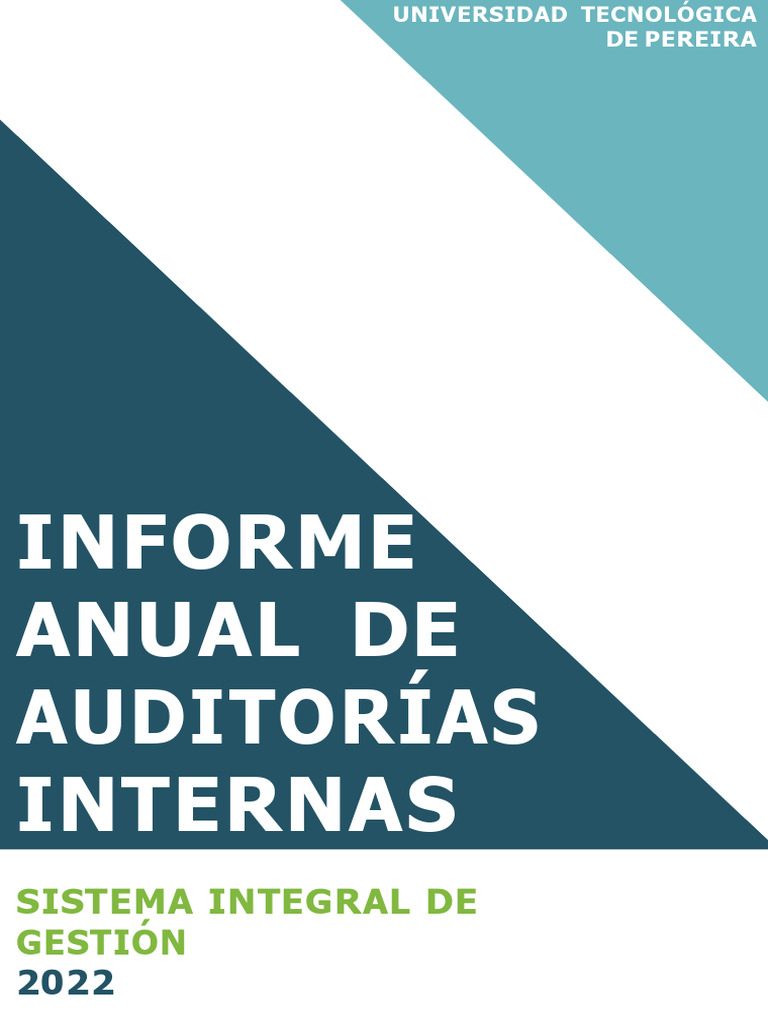 Informe Anual de Auditoría Internas 2022 - Final | PDF | Sistema de manejo de calidad | Auditoría