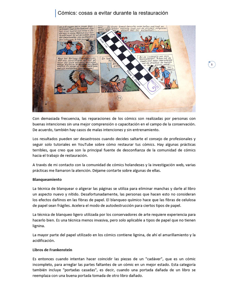 Comic - Cosas A Evitar - Eliane C Gomes | PDF | Papel | El plastico
