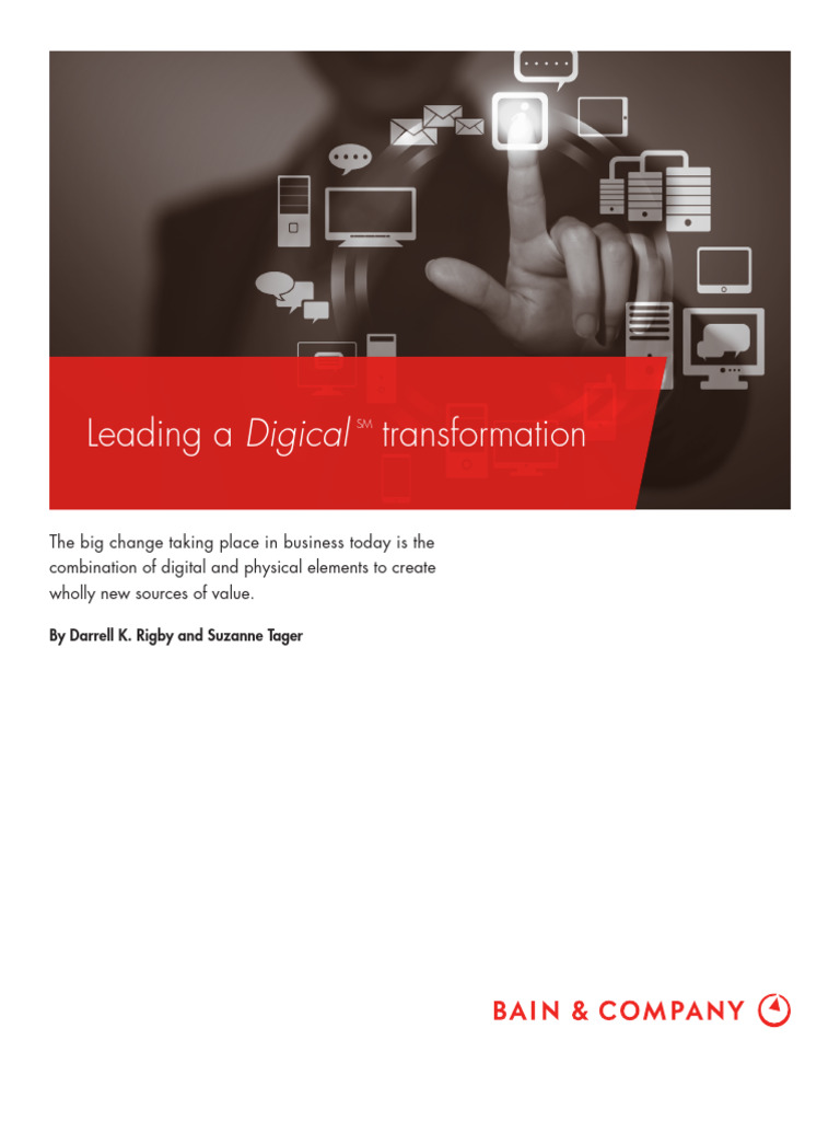 BAIN BRIEF Leading A Digical Transformation | PDF | Business