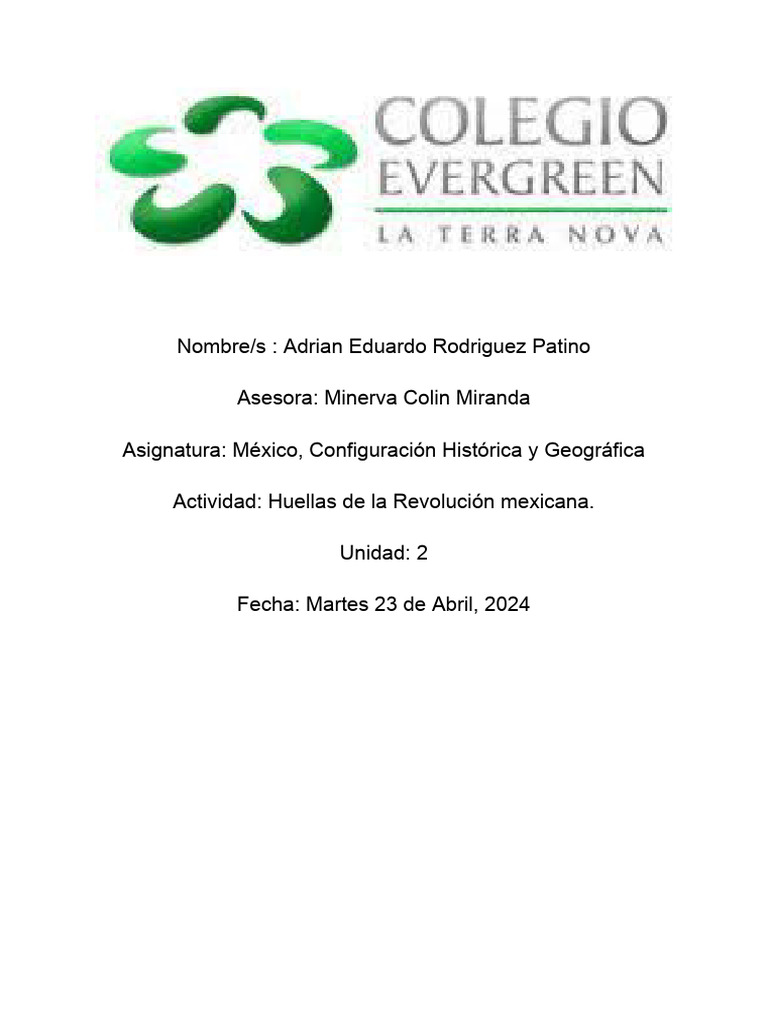 Taller. Huellas de La Revolución Mexicana. | PDF | revolución mejicana ...