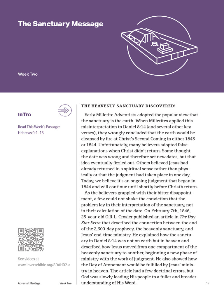 The Sanctuary Message: Intro | PDF | Religious Belief And Doctrine ...