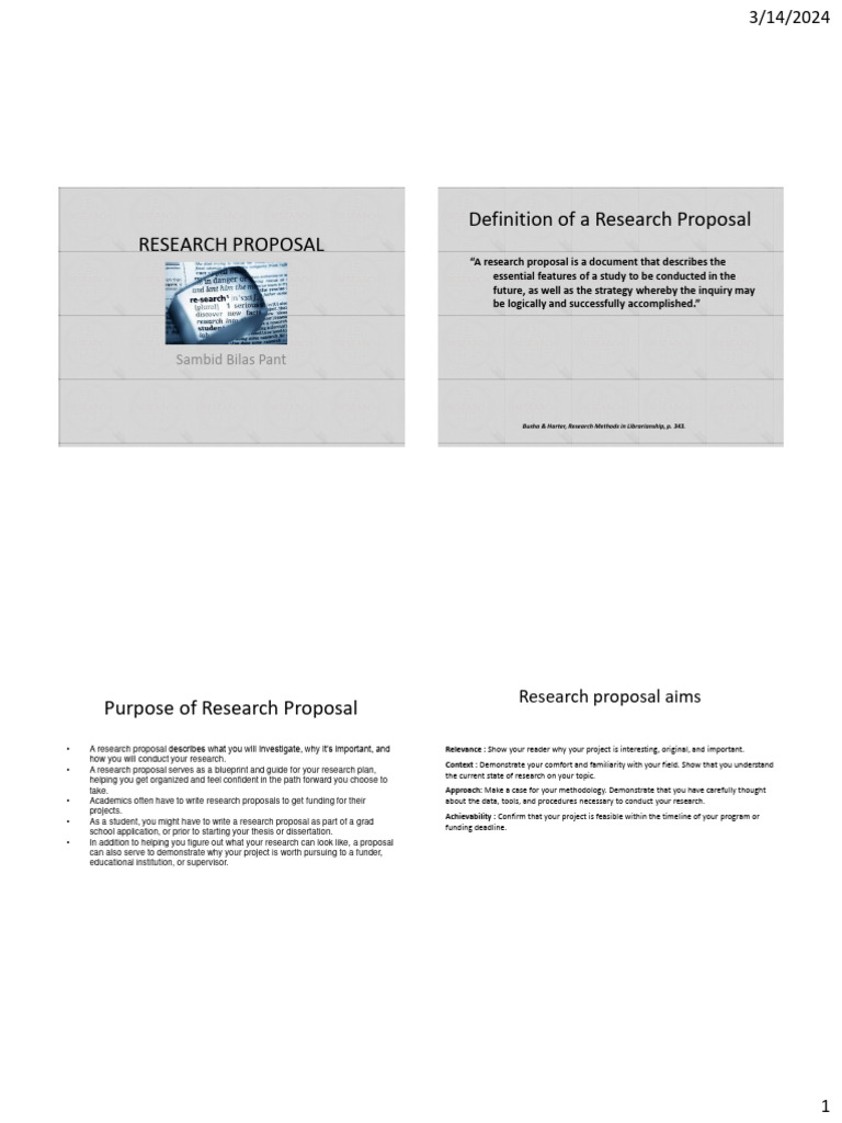 Research Proposal Handouts | PDF | Methodology | Data