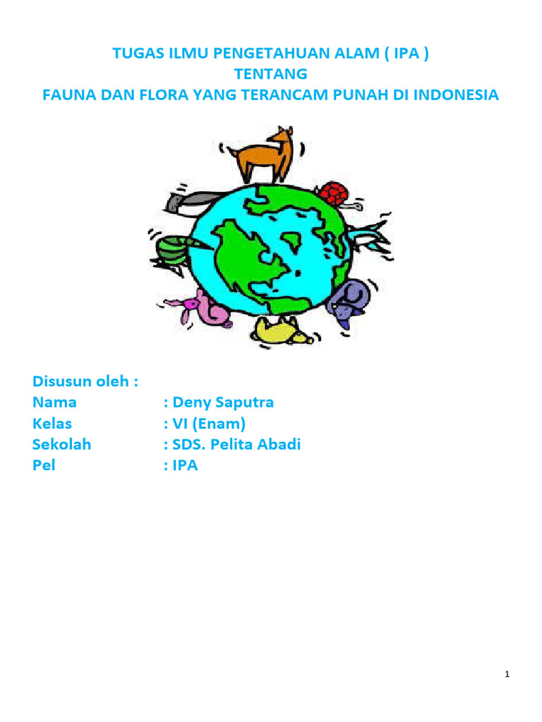 Daftar 10 Hewan Langka Asli Di Indonesia | PDF