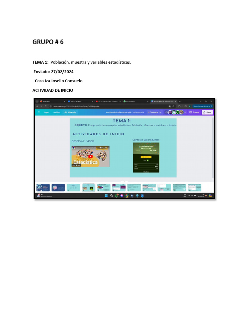 MATE Proyecto | PDF | Metodología de encuesta | Estadísticas