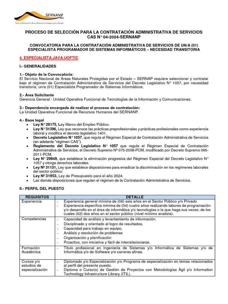 Lima - 4. Especialista - Java.uoftic | PDF | Software | Gestión de ...