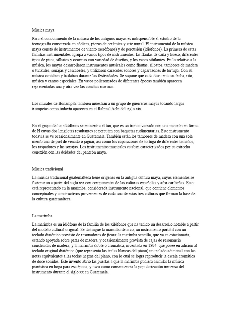 Música Maya | PDF | Musicología | Las artes escénicas