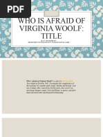 Who's Afraid of Virginia Woolf | PDF