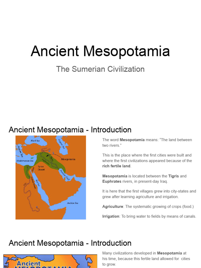 Ancient Mesopotamia and Sumeria | PDF | Mesopotamia | Sumer