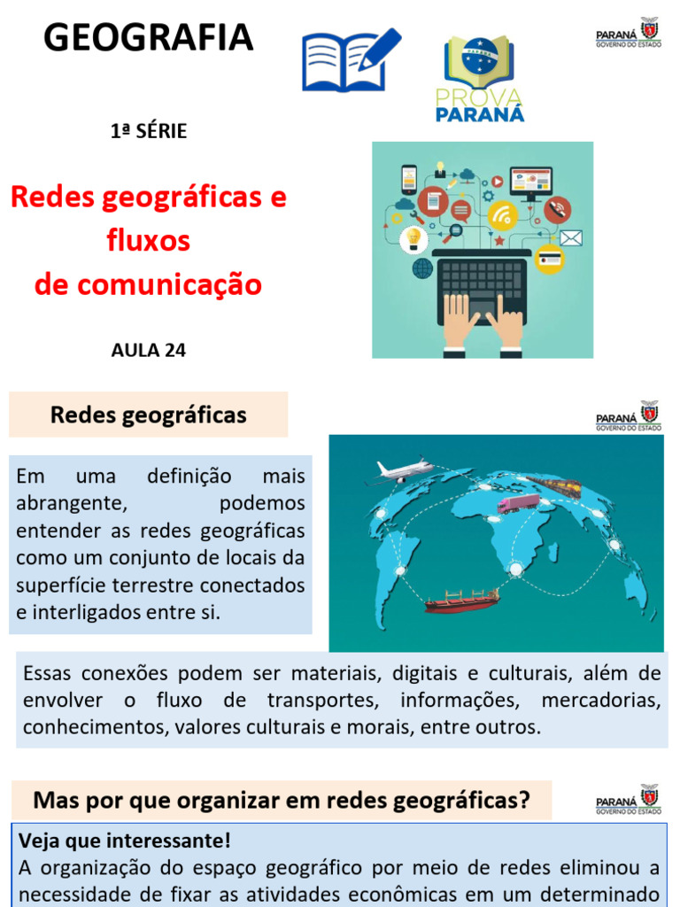 Geografia: Redes Geográficas e Fluxos de Comunicação | PDF | Internet ...