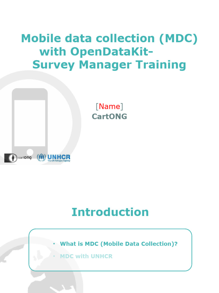 MDC Tool 09 MDC Training For Survey Manager - EN - V9 - Final | PDF | Smartphone | Mobile App