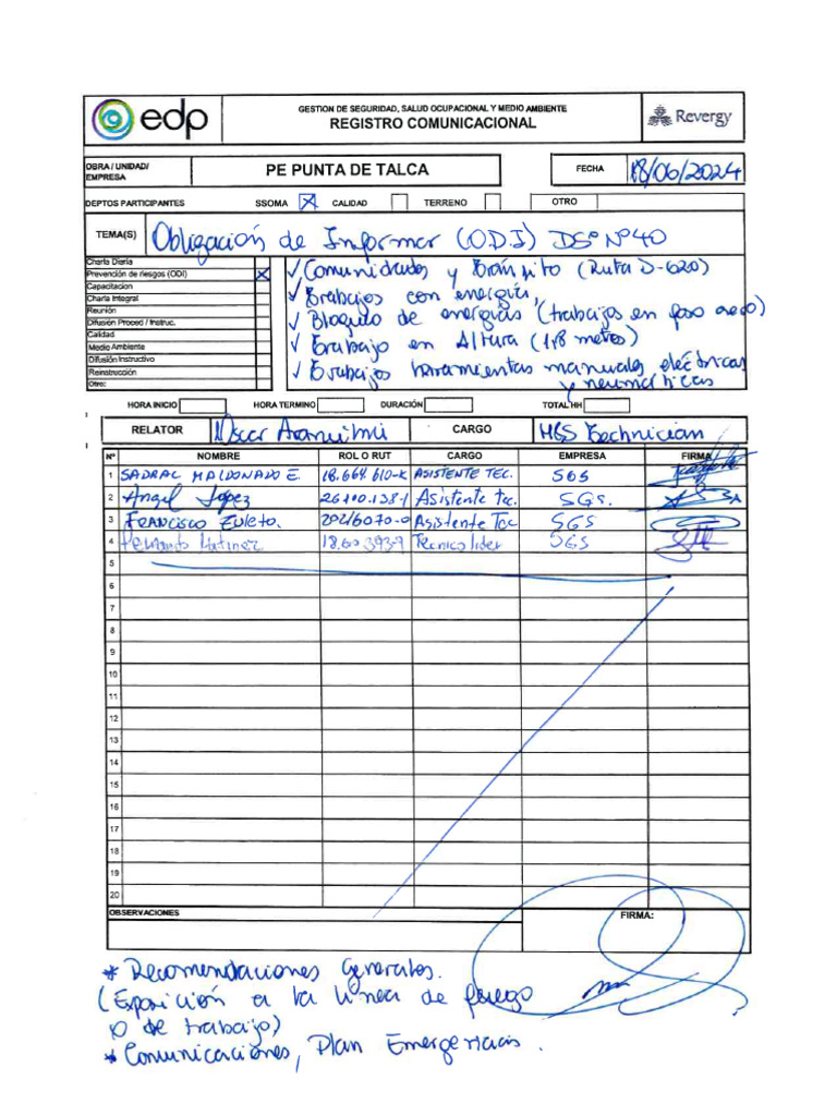 Registro ODI-EDP SGS 18.06.2024. | PDF