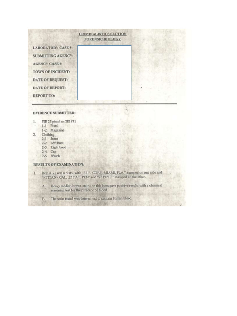 Serology Report Template | PDF