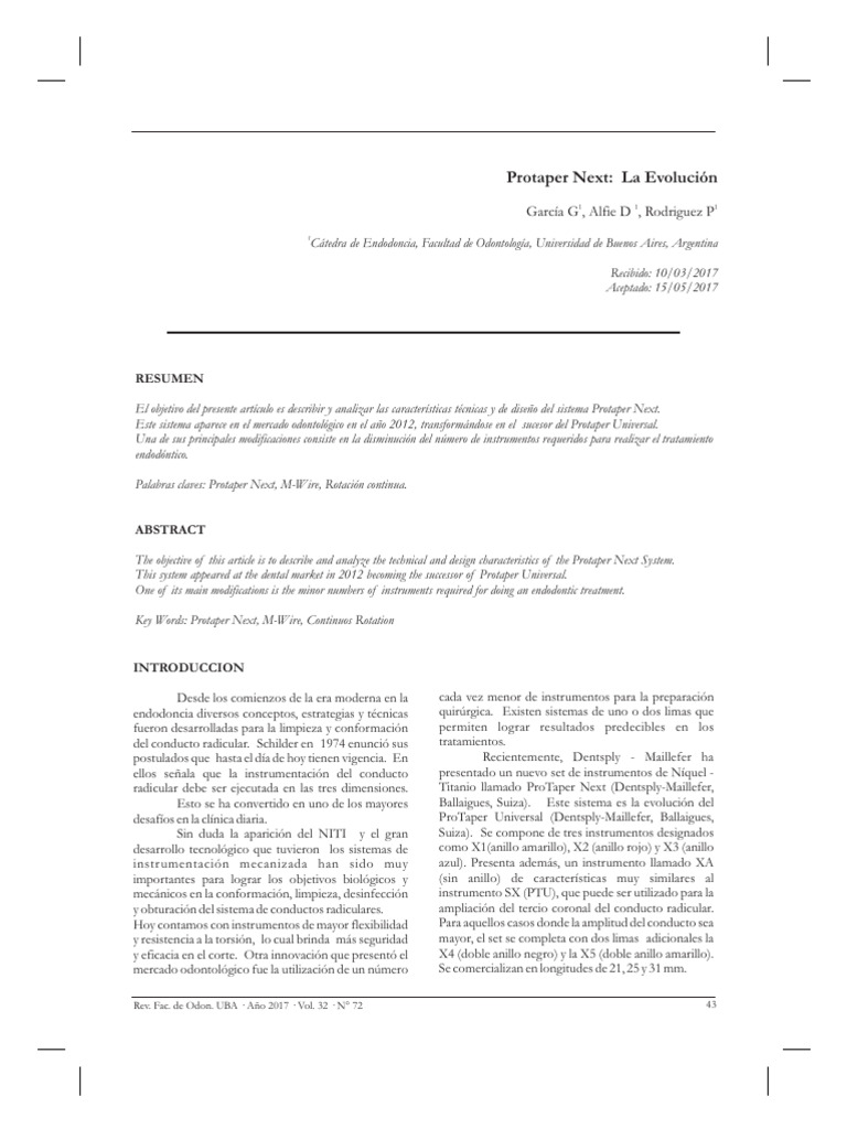 Vol32 n72 2017 Art5 | PDF | Odontología | Ramas de Odontología