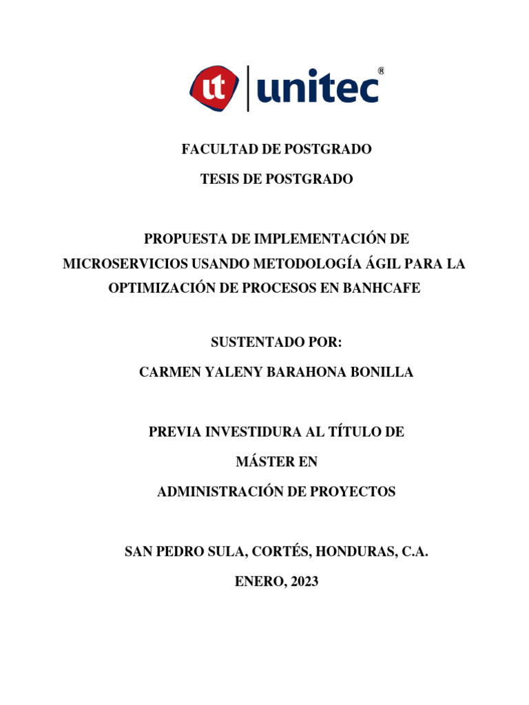 Propuesta de Implementación de Microservicios Usando Metodología Ágil ...