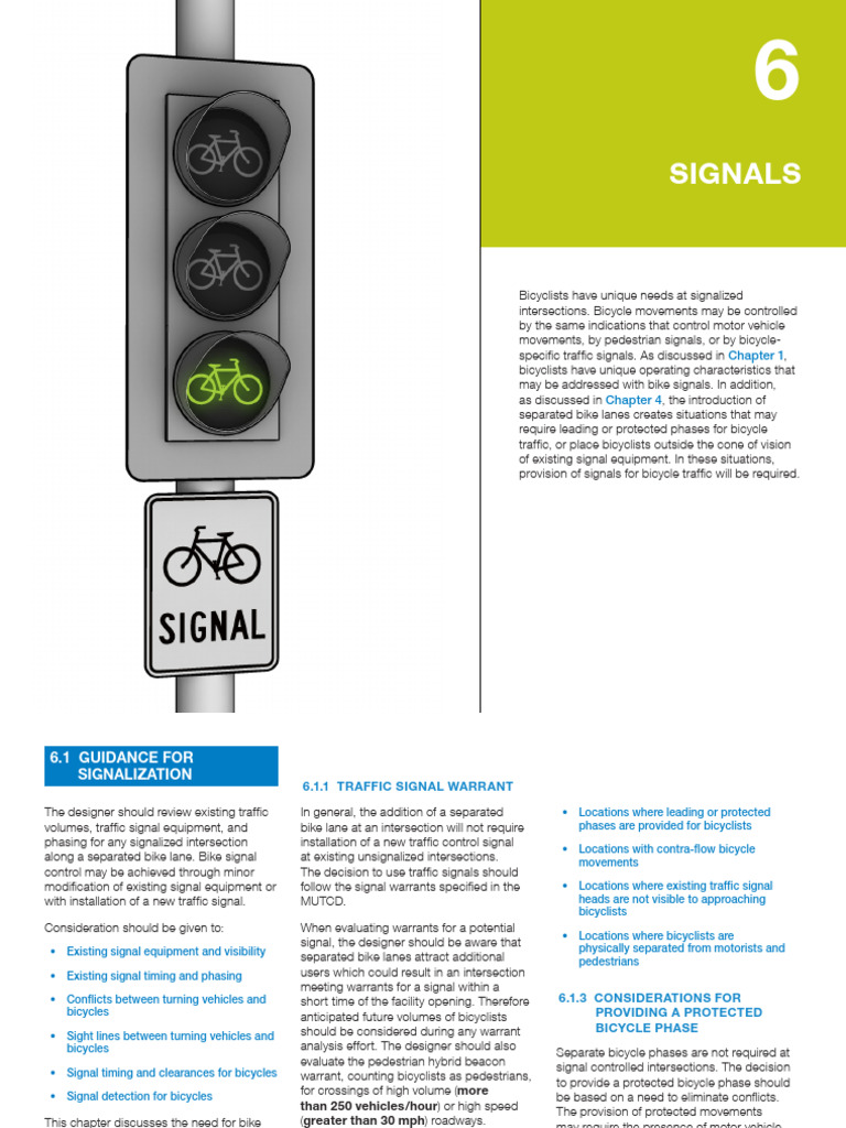 SeparatedBikeLaneChapter6 Signals 1 | Download Free PDF | Traffic Light ...