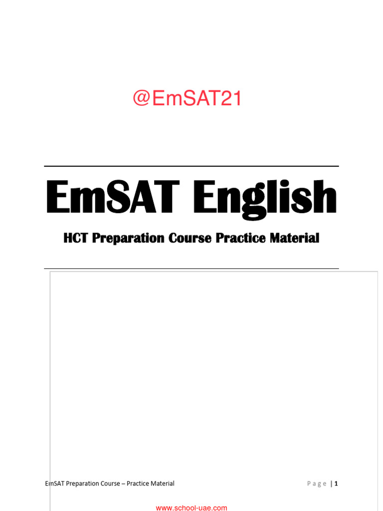 EmSAT English grammar | Download Free PDF | Noun | Verb