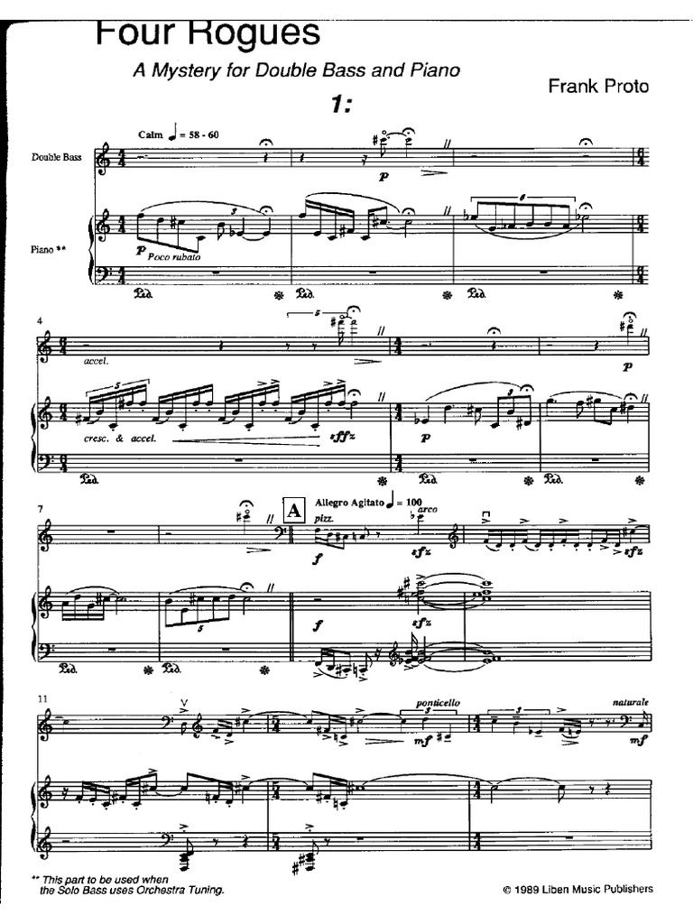 Proto - Four Rogues (Ed. Liben Music) - Piano - Compressed | PDF