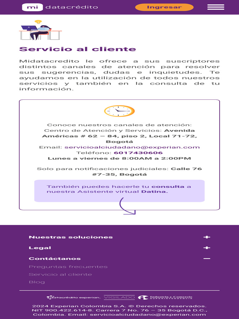 Servicio Al Cliente - Midatacrédito | PDF