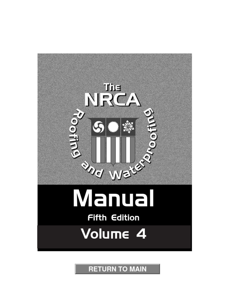 NRCA - 5th Volume 4 | PDF | Roof | Building Materials